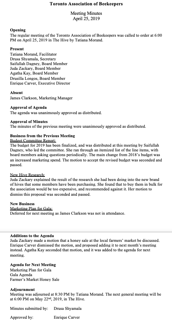 How To Write Effective Meeting Minutes Templates And Samples 